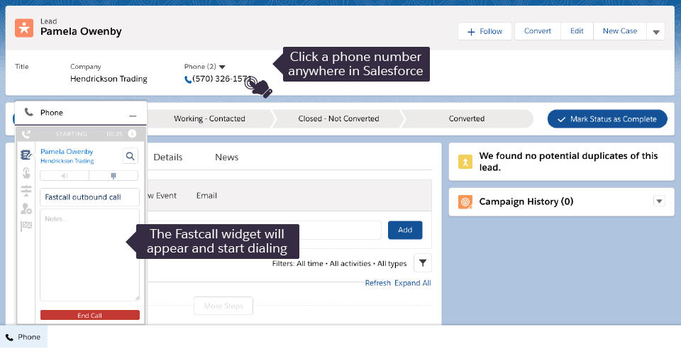 Unit - Making a Call - Fastcall