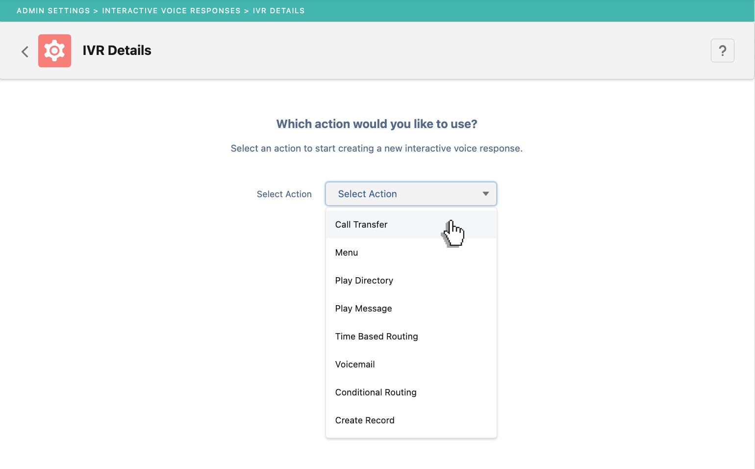 Unit - IVR Action - Call Transfer - Fastcall